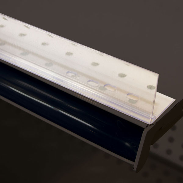 Clear Acrylic Product Stop Shelf Strip for Gondola Shelves| By G+B