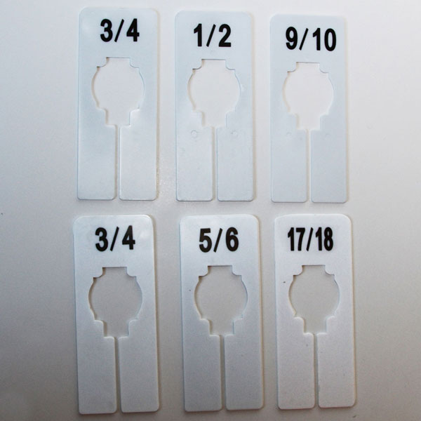 Size Groups Rectangular Size Dividers | Retail Size Dividers And ...