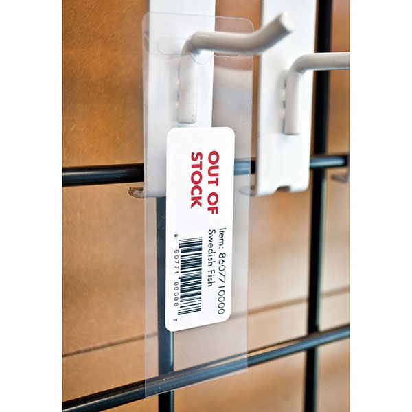 Clear Inventory Scan Tab - Hanging Label Holder | Retail Store Supplies ...