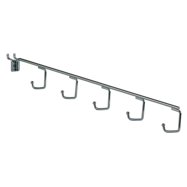 14 Inch Chrome Pegboard 5-Hook Waterfall | Lozier Gondola Retail ...
