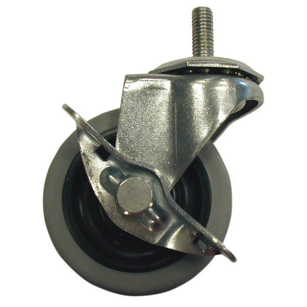 Heavy-Duty 3" Rubber Caster With Brakes For Garment Racks| By G+B