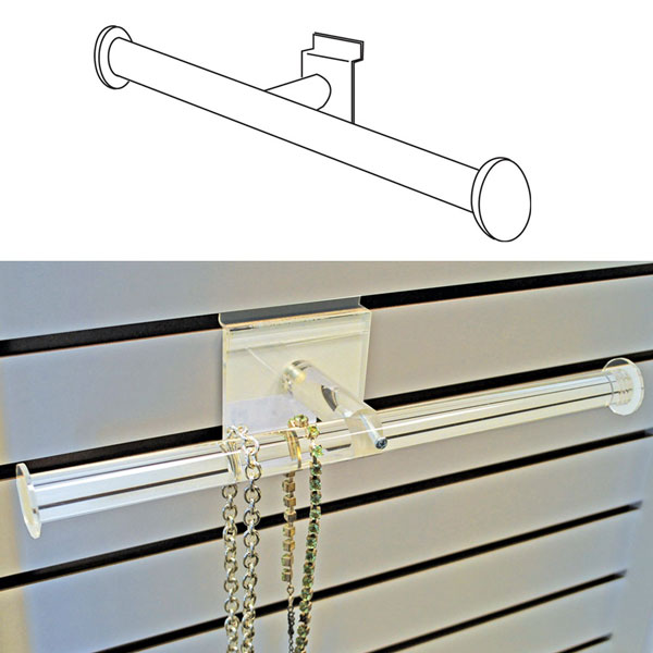 Acrylic Slatwall Necklace T-Bar Display | By G+B
