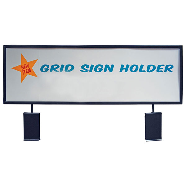 22" X 7" Black Gridwall Sign Holder| By G+B