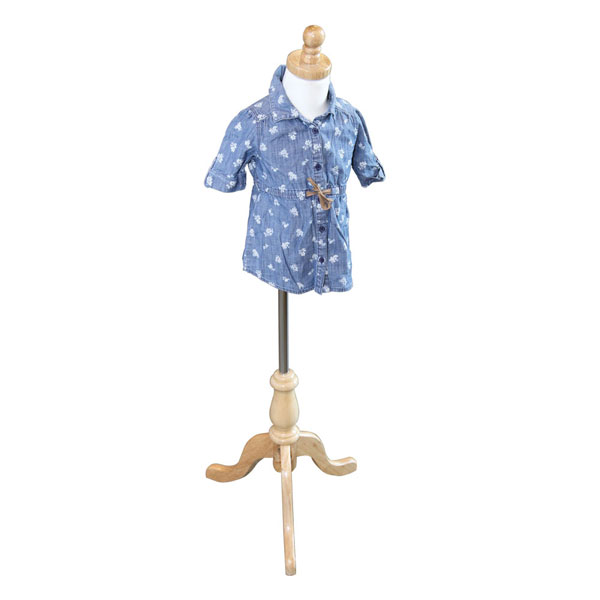 White Toddler Age 1-2 Jersey Covered Body Form With Adjustable Base| By G+B