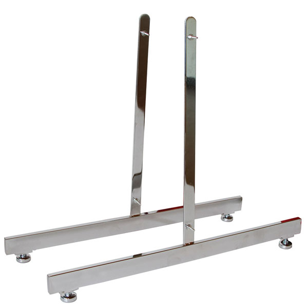 Chrome Grid Legs for Gridwall Displays | G+B Store Fixtures