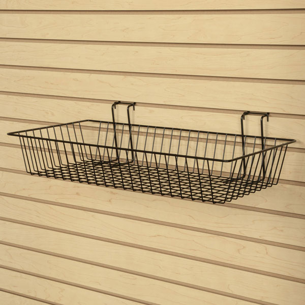 Multi-Fit Wire Baskets - 24 Inch X 12 Inch X 4 Inch | Retail Slatwall ...
