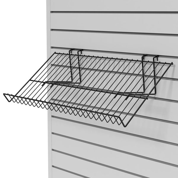 Downslope Slatwall Wire Display Shelf | Retail Slatwall And Gridwall ...
