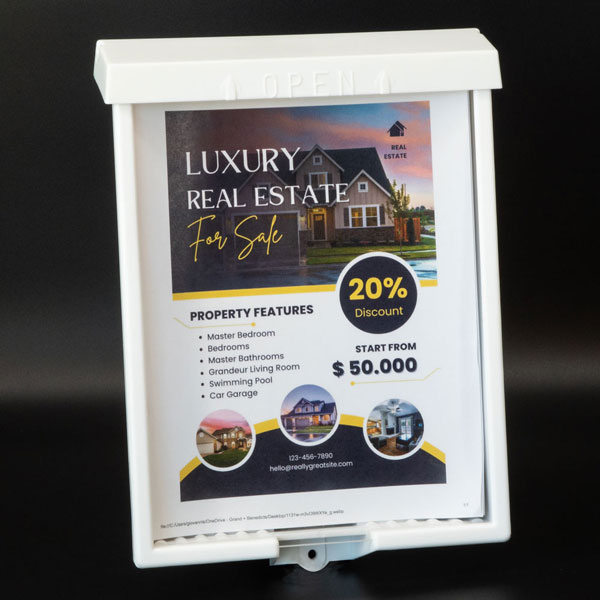Real-Estate For Sale Advertising Literature Box (No Text)| By G+B