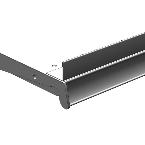 4' Wide Platinum Lozier Gondola Steel Shelf Retainer| By G+B