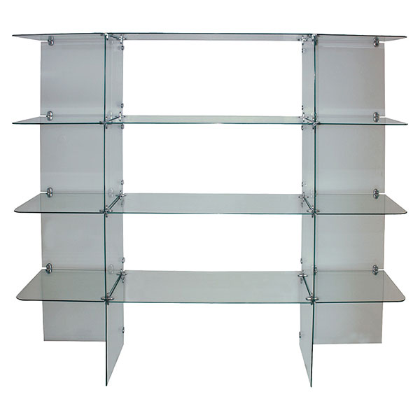 4-Shelf Glass Wall Display 59"W X 57-3/4"H | By G+B