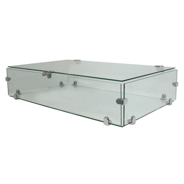 Countertop Glass Security Jewelry Display Case With Lid 30"W X 18"D X 6 ...